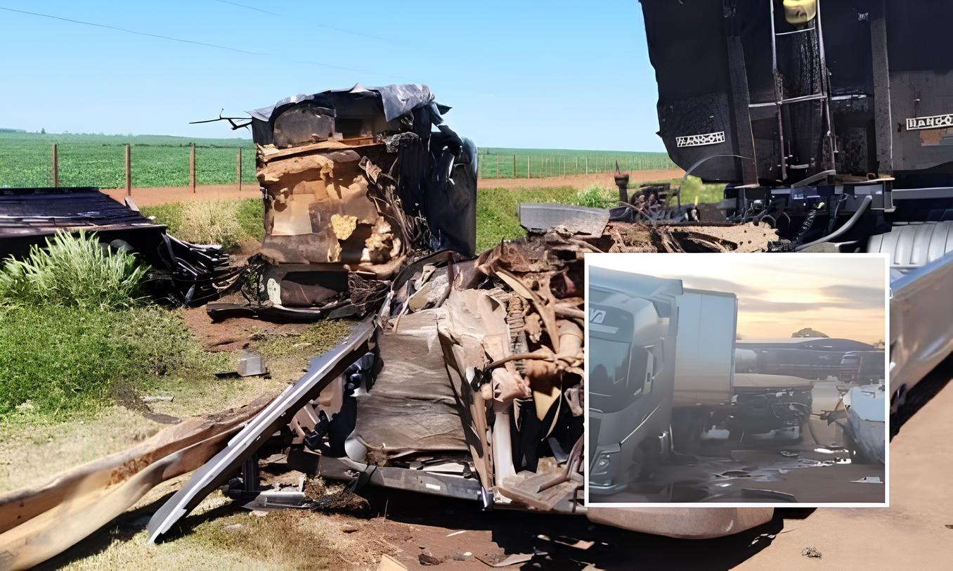 Acidente grave na BR-163 próximo a Jangada (MT) destrói cabine de caminhão; veja vídeo ...