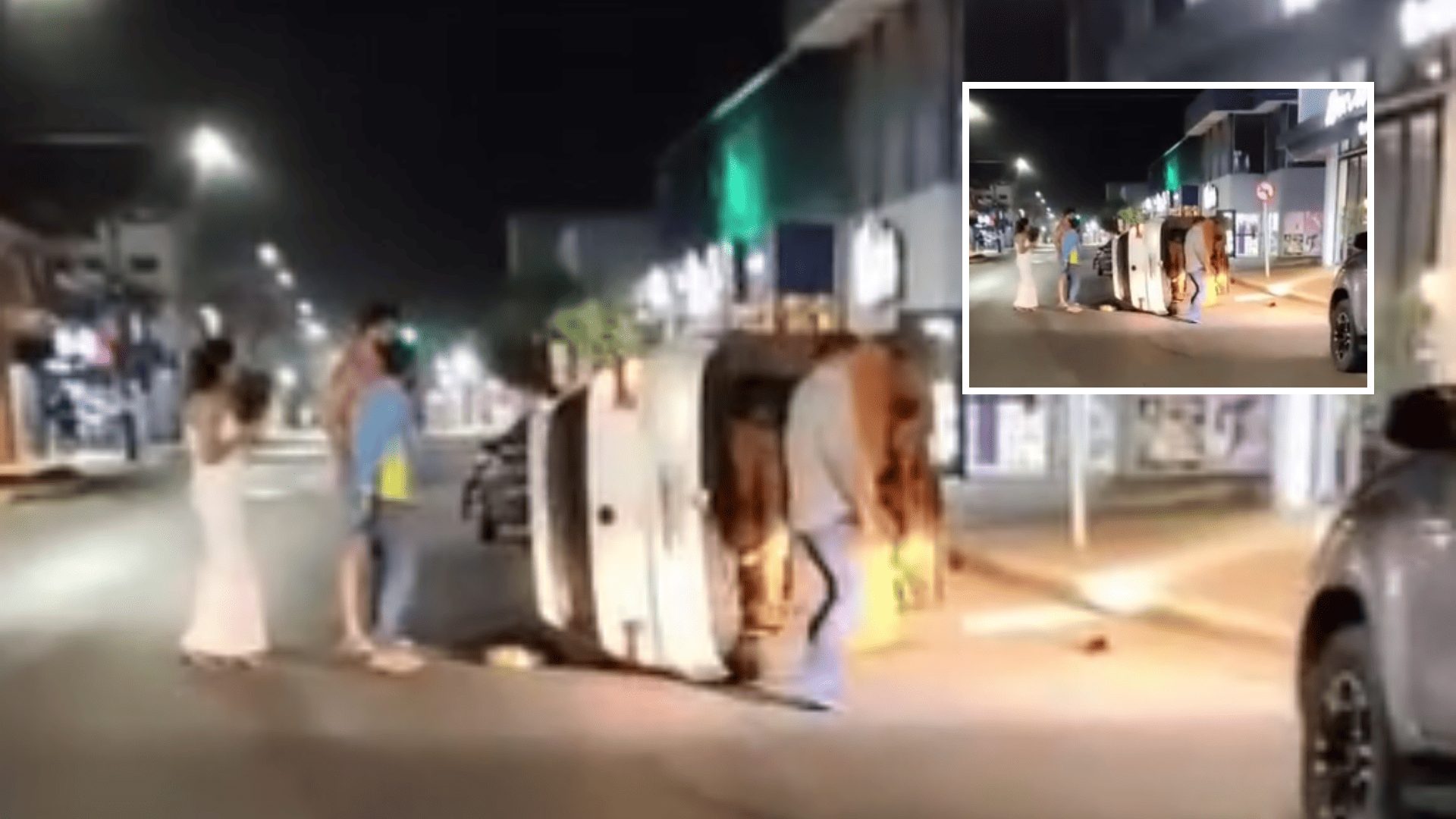 Motorista perde o controle e capota em avenida movimentada de Campo Novo do Parecis; veja vídeo ...